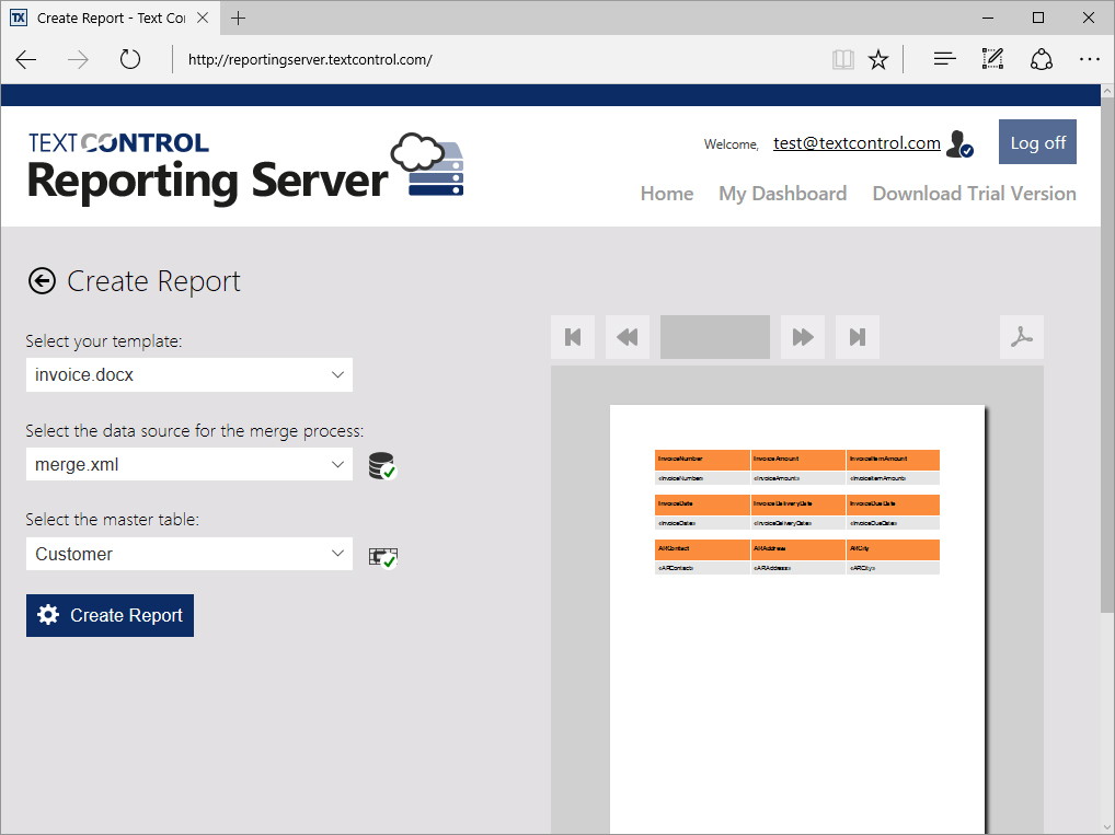 TX Text Control .NET Server for ASP.NET