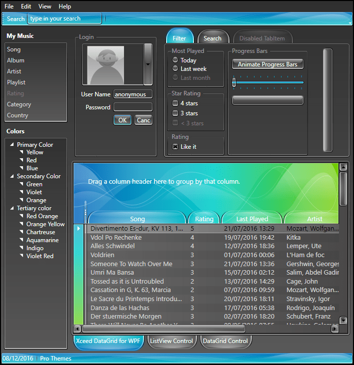 Xceed Pro Themes for WPF