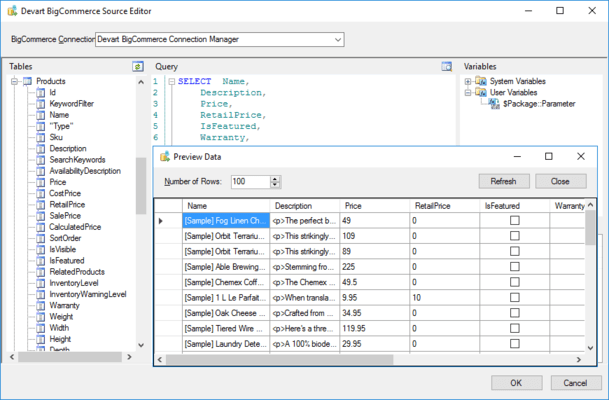 Devart SSIS Data Flow Components for BigCommerce Downloads Devart SSIS Data Flow Components for BigCommerce Downloads