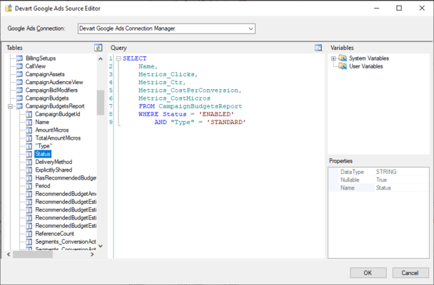 Devart SSIS Data Flow Components for Google Ads Devart SSIS Data Flow Components for Google Ads