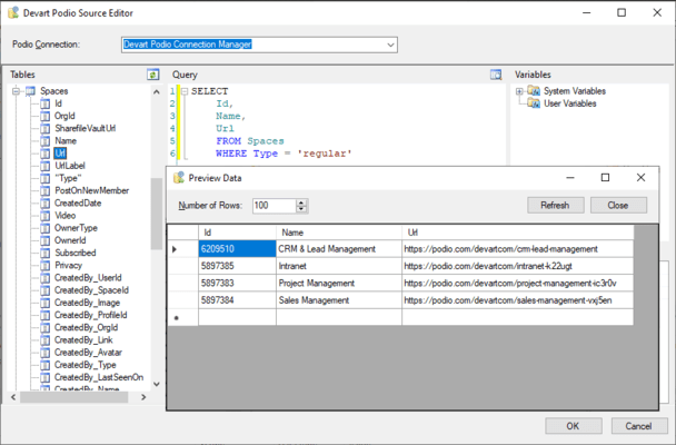 Devart SSIS Data Flow Components for Podio Devart SSIS Data Flow Components for Podio