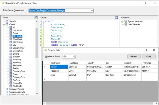 Devart Ssis Data Flow Components For Zoho People(英語版)