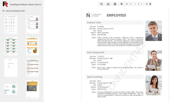 Downloads do FastReport .NET WEB