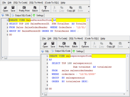 About Sql Pretty Printer
