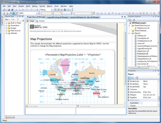 About Nevron Map for SSRS