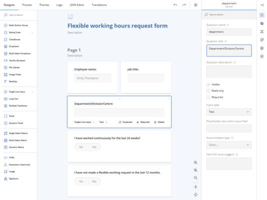 SurveyJS Survey Creator v2.3.1