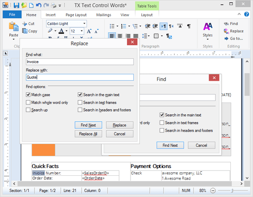 Reporting And Mail Merge 