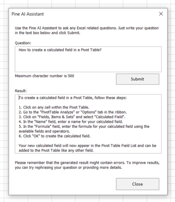 Answer any Excel related question.