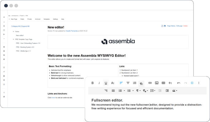 Easy to Use WYSIWYG Editor