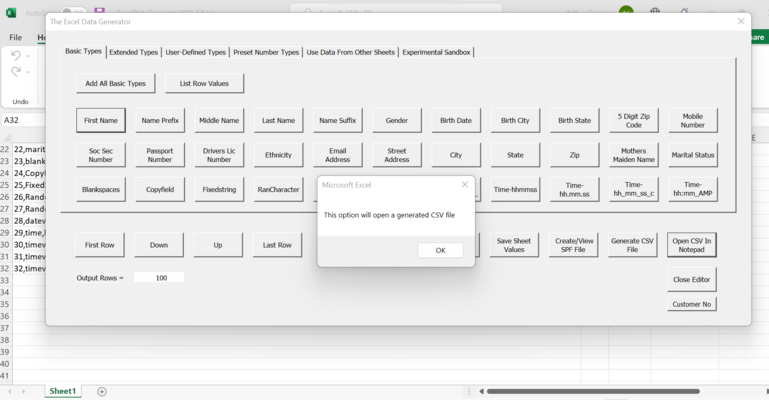 One Click Access To Generated Data