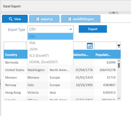 Export Data in Multiple Formats