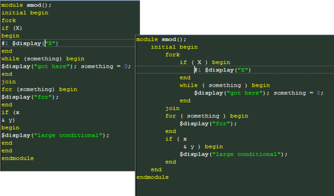 System Verilog Beautifier and Python Beautifier