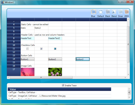 Syncfusion Essential Grid For Wpf (英語版) のスクリーンショット