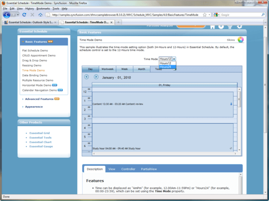 Syncfusion Essential Schedule For Aspnet Mvc Screenshots