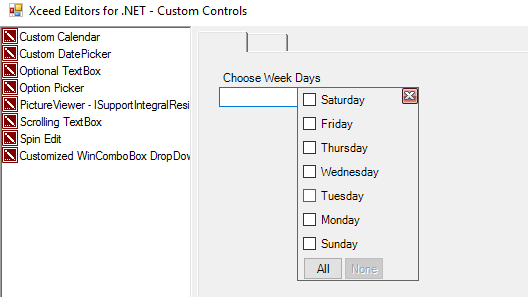 Xceed Editors for WinForms
