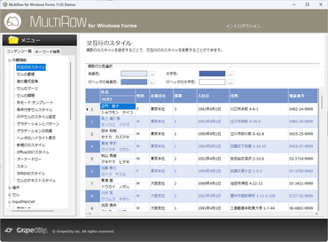 MultiRowPlus for Windows Forms（日本語版）11.0J Update 2