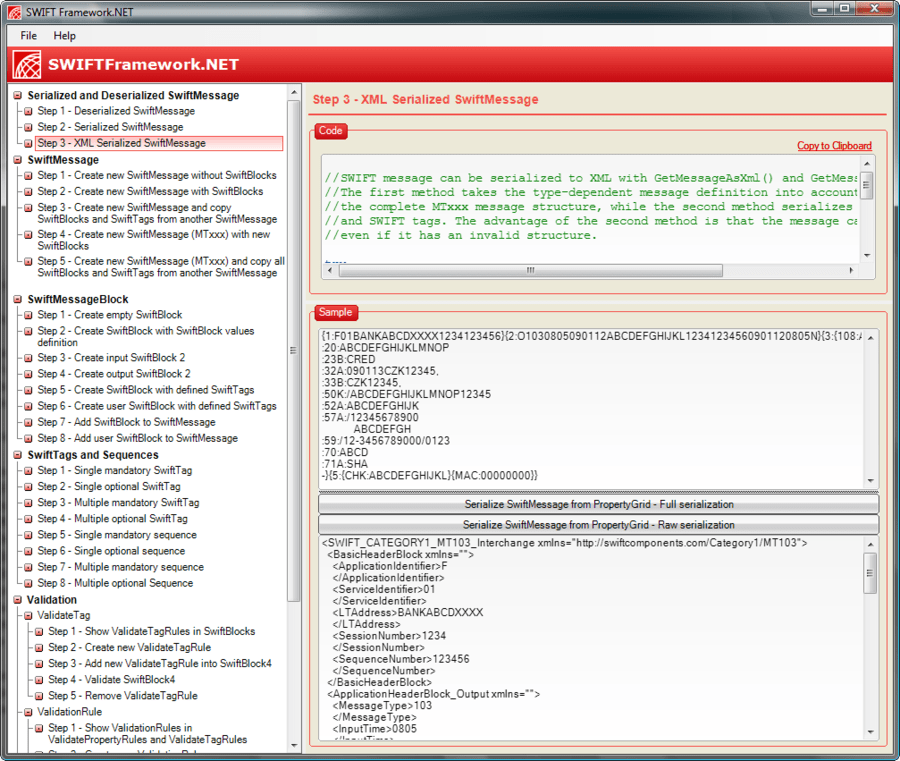 SWIFT Framework .NET 2017.1