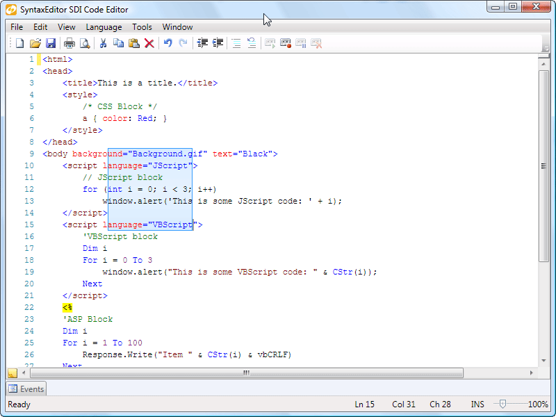 Actipro Syntaxeditor For Wpf