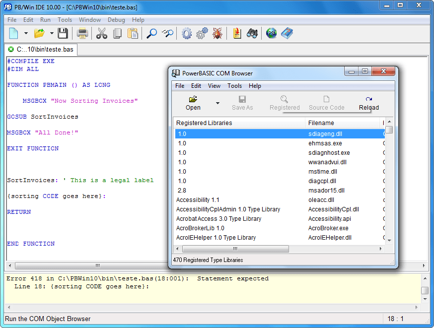 Powerbasic for windows 9.05 compiler : tatyskla
