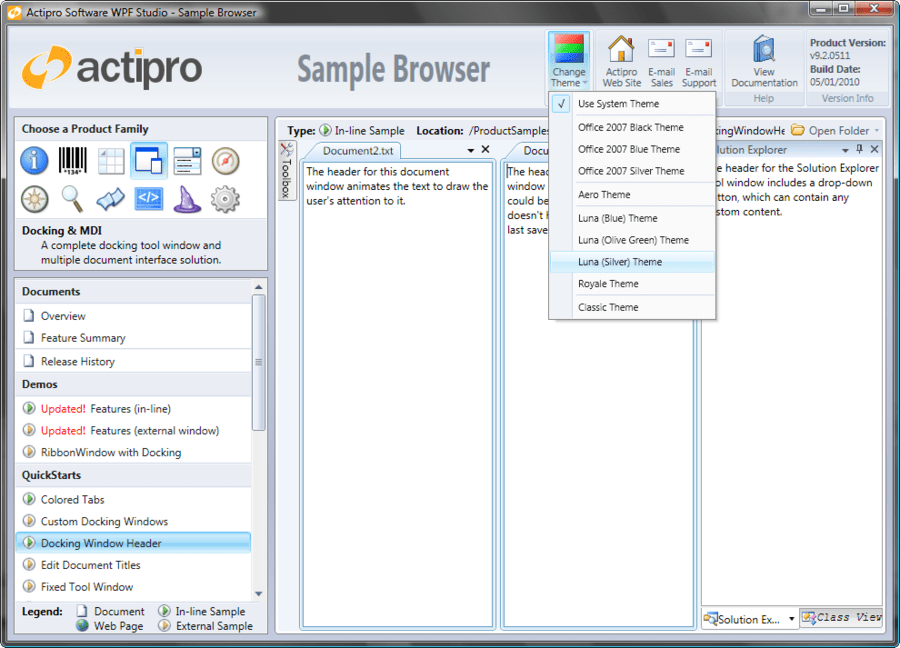 Actipro Docking & MDI for WPF (英語版) Actipro Docking & MDI for WPF (英語版)