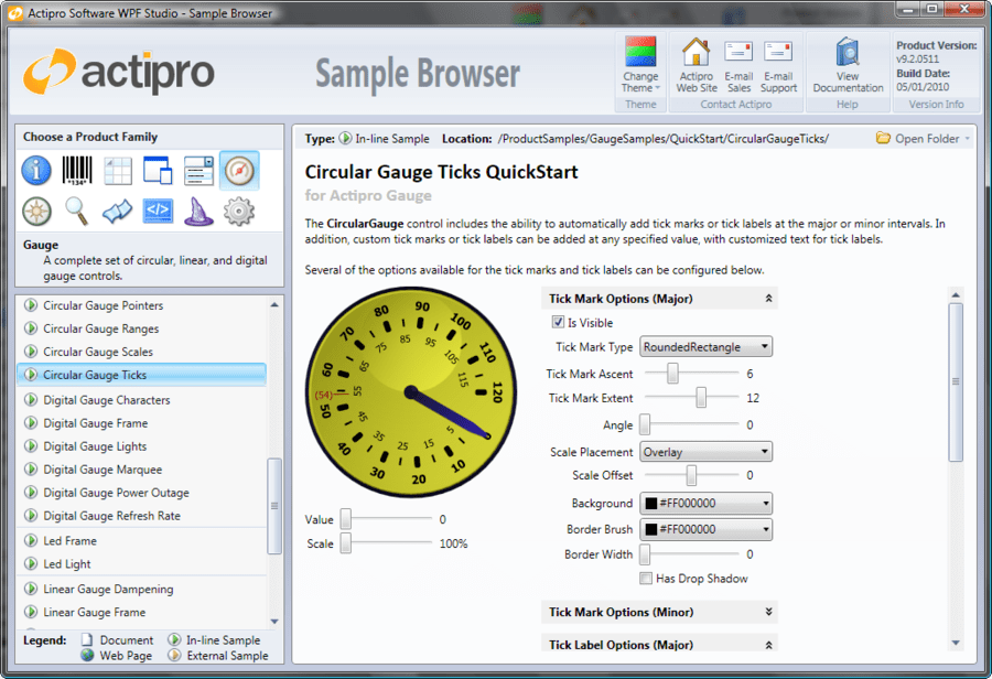 Actipro Gauge for WPF