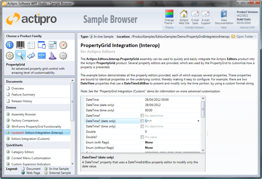 Actipro PropertyGrid for WPF