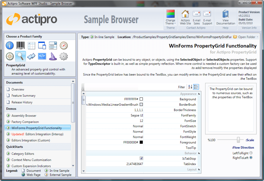 Actipro PropertyGrid for WPF
