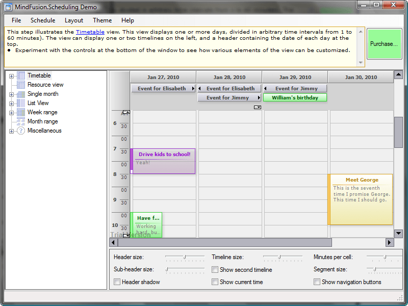 MindFusion.Scheduling for WinForms