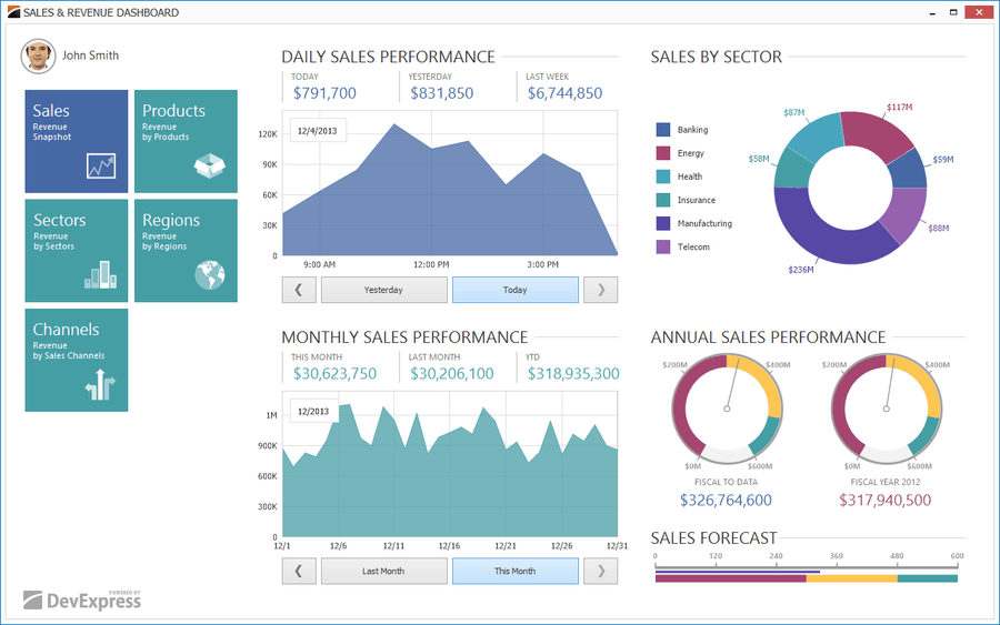 DevExpress WinForms adds Tile Template Gallery