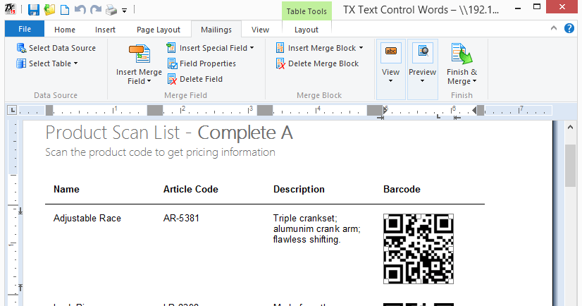 TX Barcode .NET released