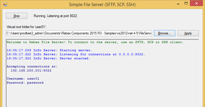 Rebex Total Pack adds File Server Component