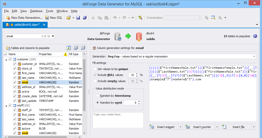 dbForge Data Generator for MySQL released