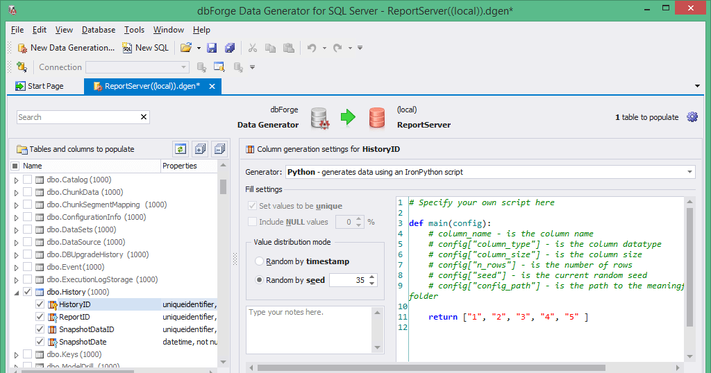 dbForge Data Generator for SQL Server 3.6.18 released