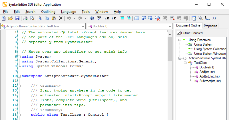 Actipro SyntaxEditor for Winforms 2016.1