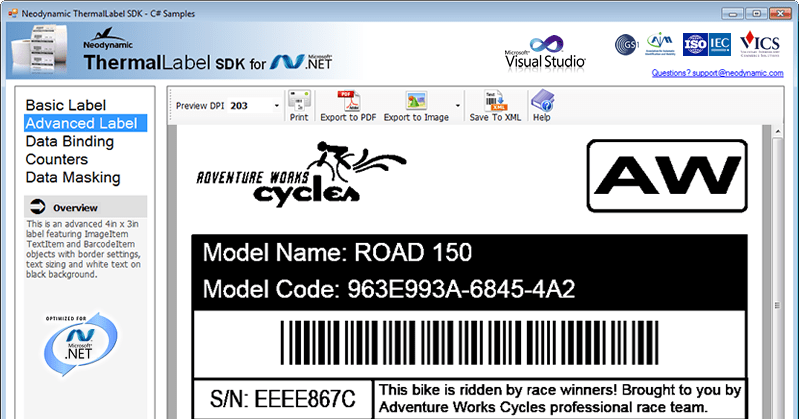 ThermalLabel SDK for .NET 7.0