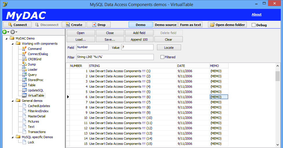 MySQL Data Access Components (MyDAC) 9.0.1