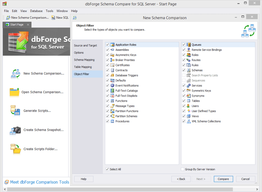 dbForge Schema Compare for SQL Server 4.3.49