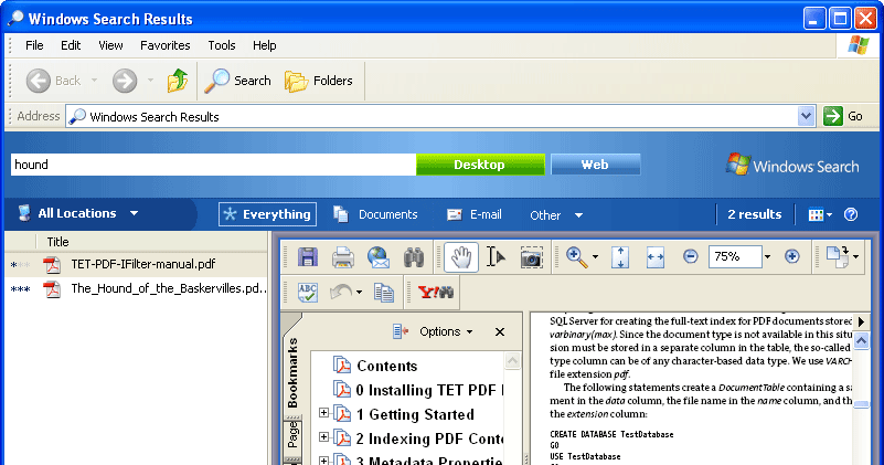 PDFlib TET PDF IFilter 5.1
