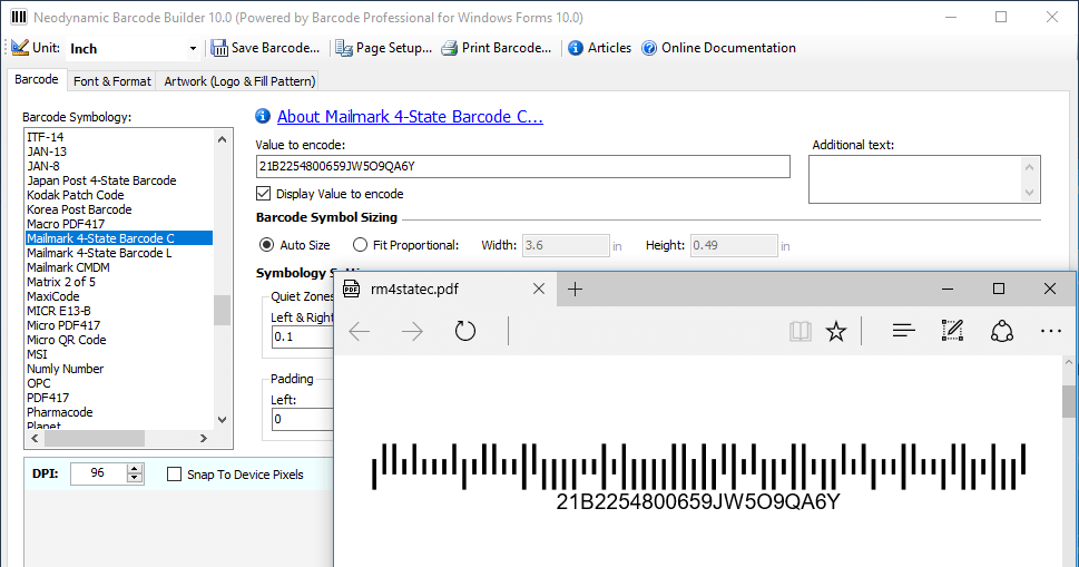 Neodynamic Barcode Professional for Windows Forms - Standard 10.0