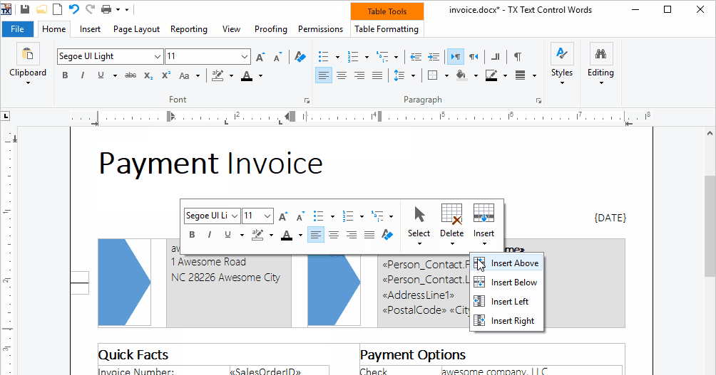 TX Text Control .NET for WPF Professional X15
