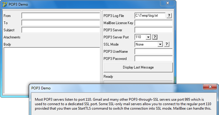 MailBee Objects POP3 v9.1