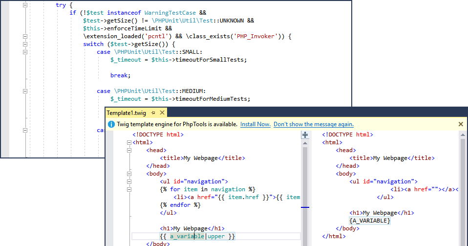 PHP Tools for Visual Studio 1.26.10606