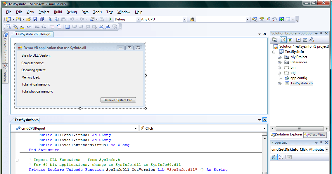 SysInfo DLL SDK v1.0 (Build 1130)