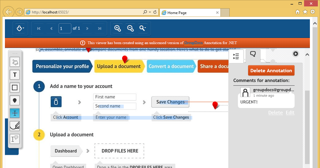 GroupDocs.Annotation for .NET V18.5