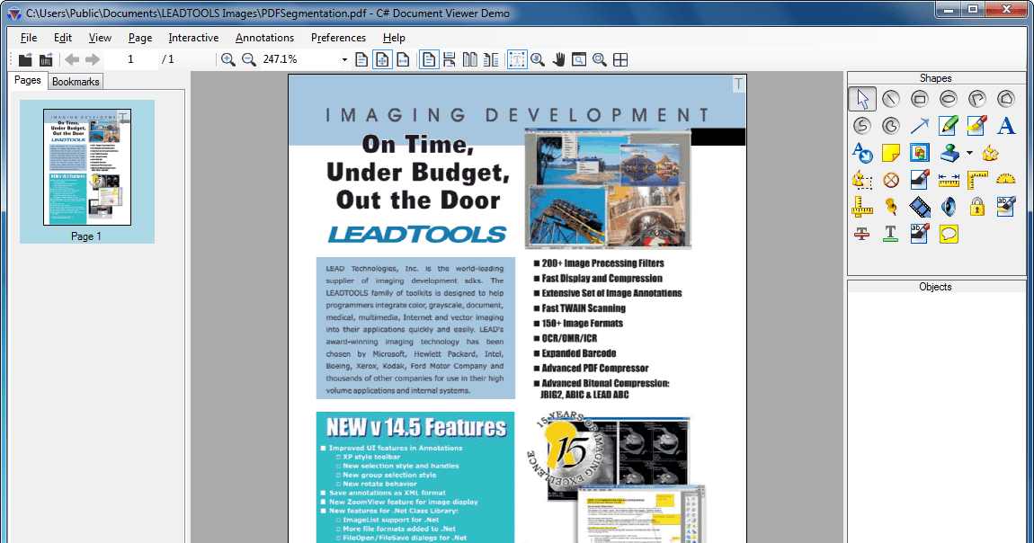 LEADTOOLS PDF Pro V20 (June 2018 release)