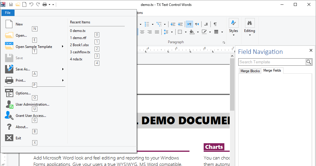 TX Text Control .NET for WPF Standard X16