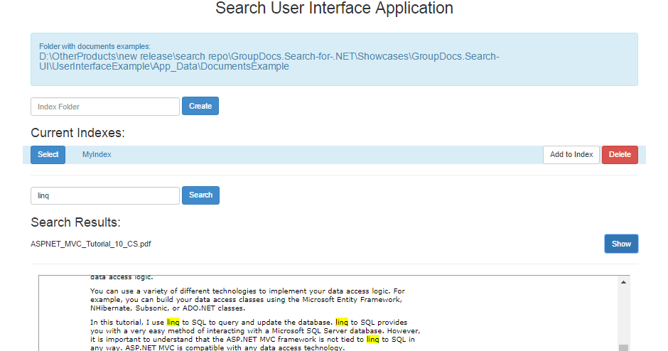 GroupDocs.Search for .NET V18.12