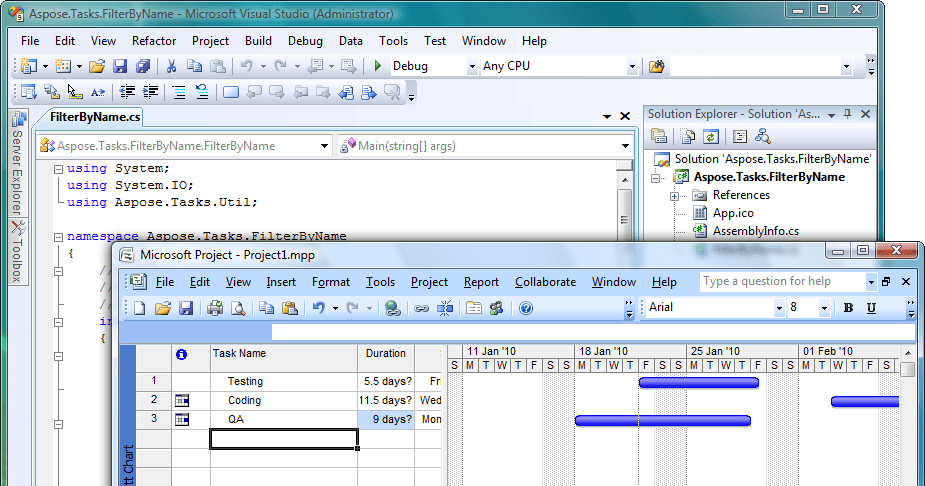 Aspose Tasks For Net V19 2