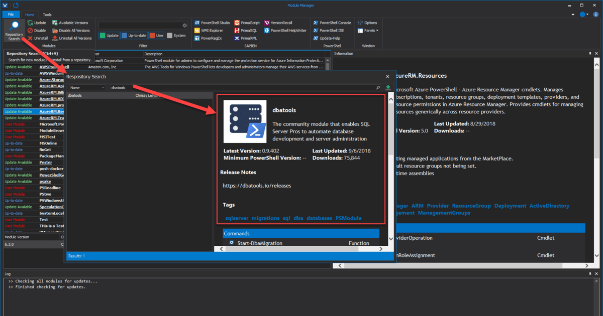 PowerShell ModuleManager 2019 (1.1.0)
