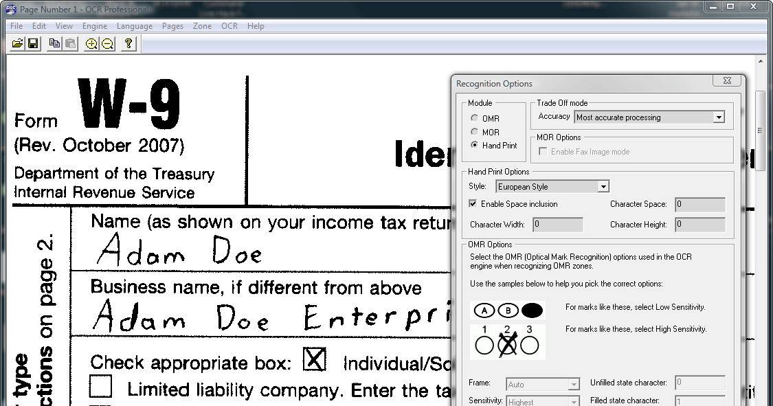 LEADTOOLS ICR Module V20 (March 2019 release)